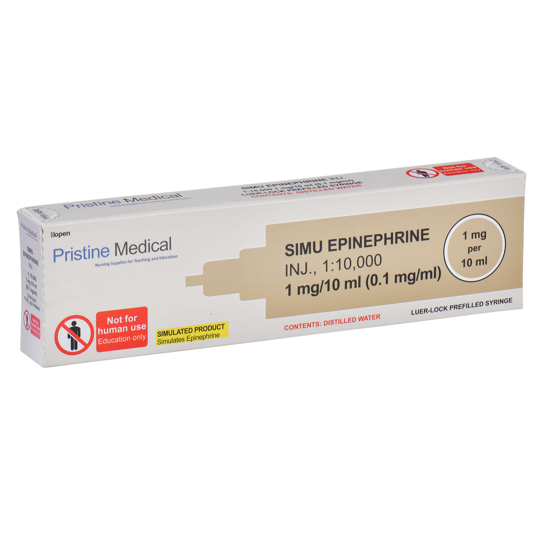 Simu Epinephrine Syringe, 10ml Prefilled – Pristine Medical