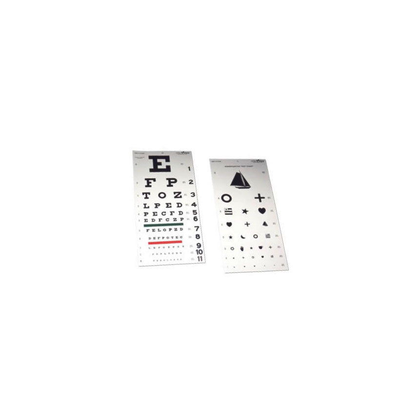 Snellen Eye Chart, 20ft, Double Sided — Pristine Medical