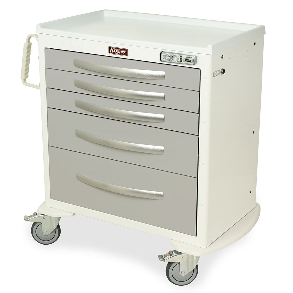 Harloff A-Series Lightweight Aluminum Medical Cart, Short Height ...