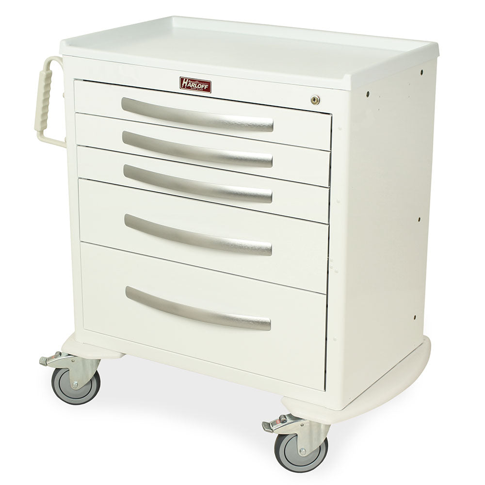 Harloff A-Series Lightweight Nursing Cart, Medium Height, Standard Wid ...