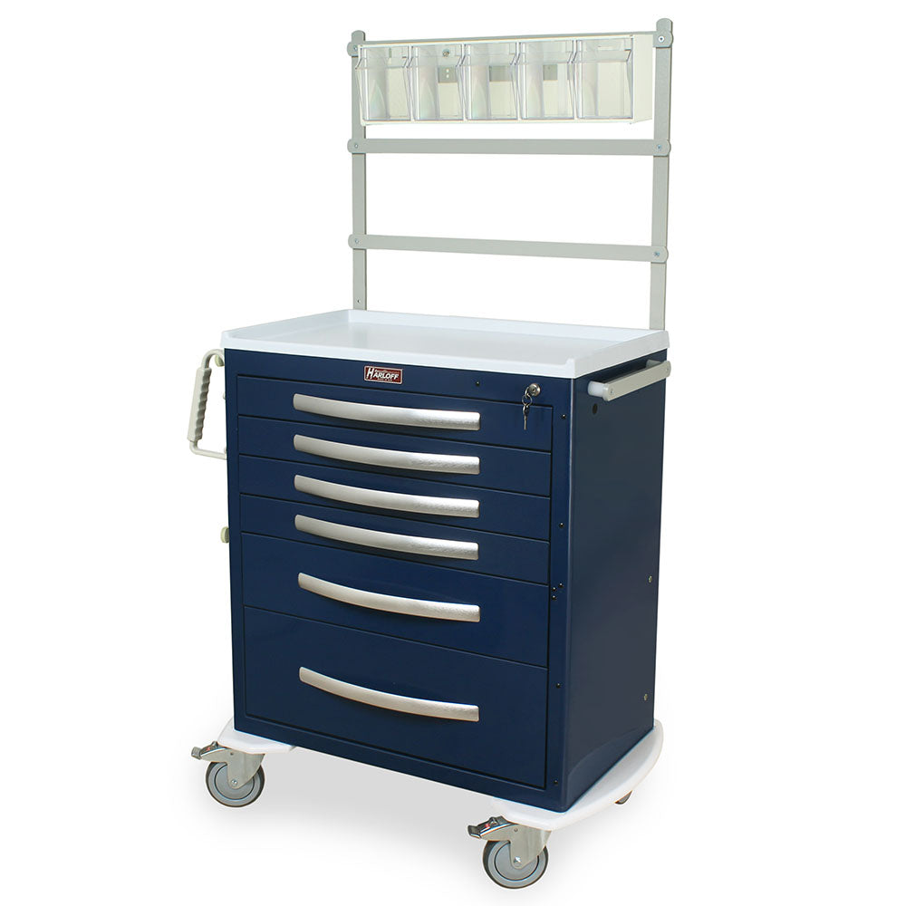 Harloff A-Series Lightweight Six Drawer Anesthesia Cart with MD30-ANS ...
