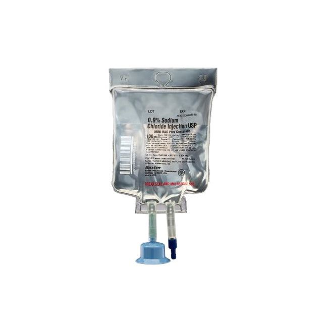 Baxter 0.9% Sodium Chloride Injection Solution, Viaflex Mini-Bag, 100m ...