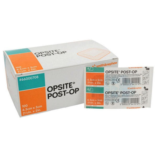 OPSITE Post-Op Transparent Waterproof Dressing, 6.5cm x 5cm — Pristine ...